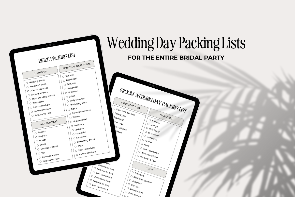 Wedding packing checklist 60 photos - Vianawedding.com