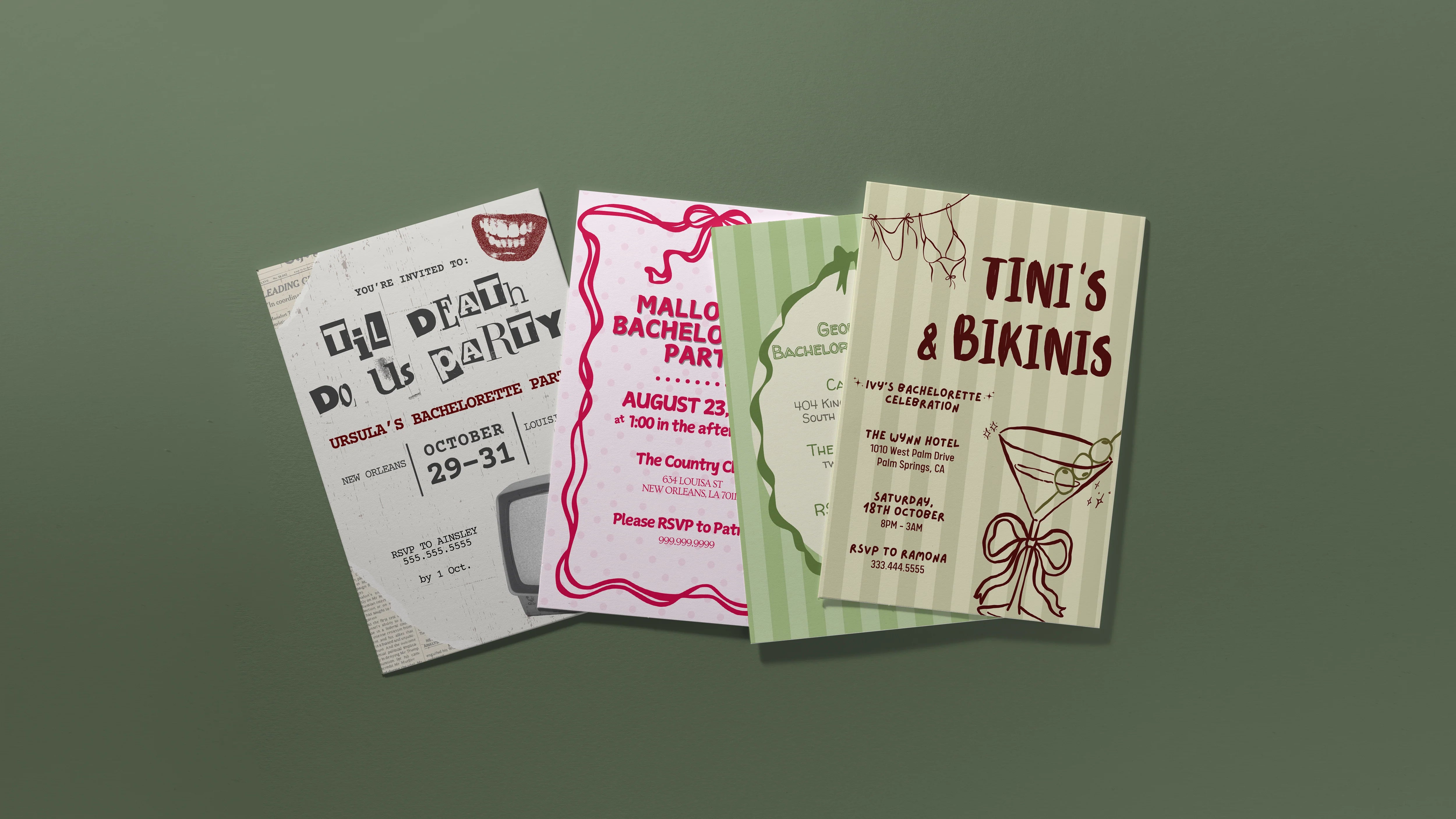 Bachelorette Party Invitations – Union Threads